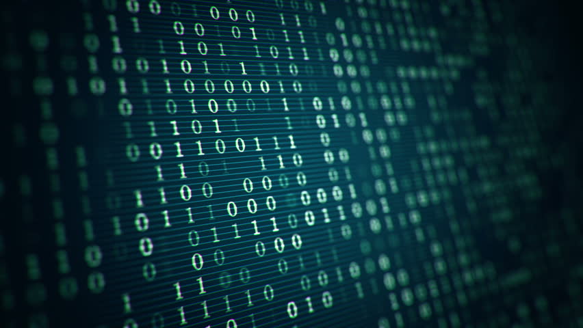 Technologic Background With Representation Of Binary Code. Binary ...