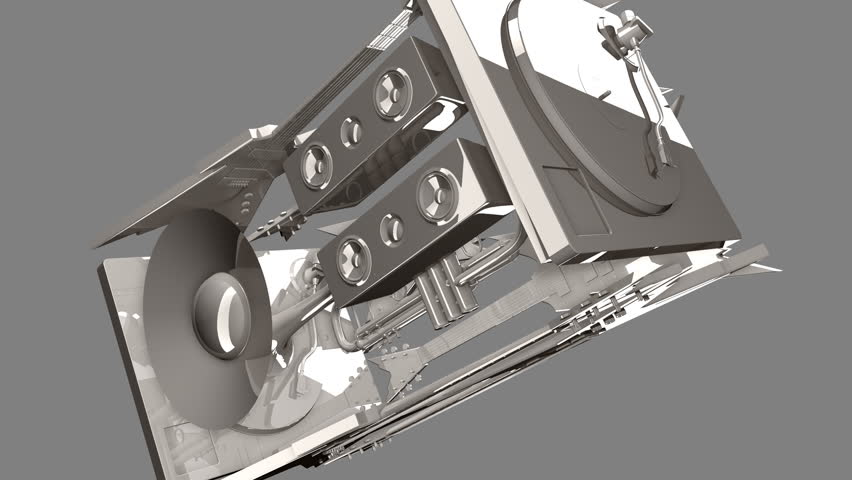 Music Box 3d Animation. Rendered Stock Footage Video (100% Royalty-free ...