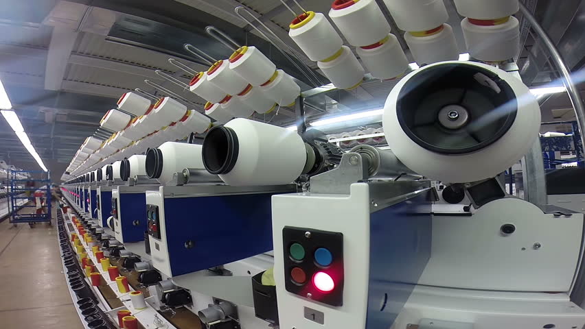 Yarn and Thread Manufacturing in Stock Footage Video (100% Royalty-free ...