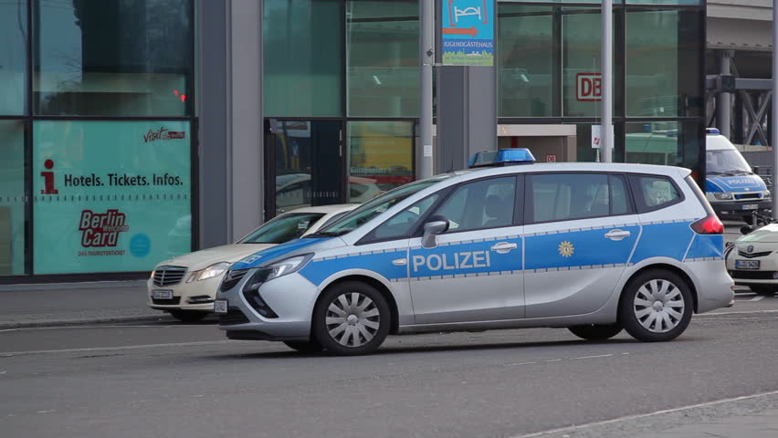 BERLIN, GERMANY - JUNE 25: German Police Vehicle In City Of Berlin ...
