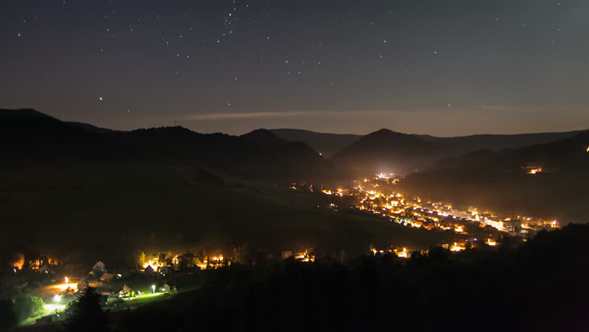 Night Traffic in Countryside Time Stock Footage Video (100% Royalty ...