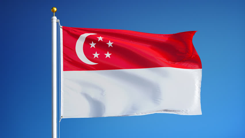 Seamless Looping High Definition Video Of The Singaporean Flag Waving ...