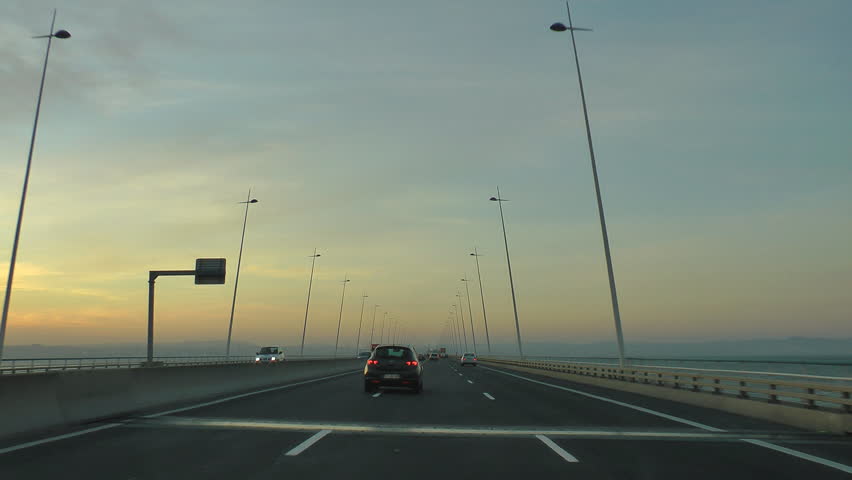 Driving Car in Highway at Stock Footage Video (100% Royalty-free ...