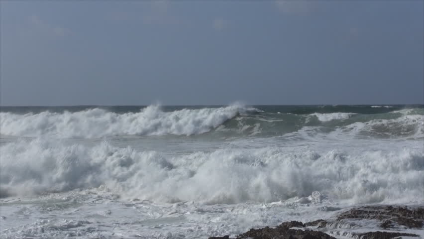Tide Wave Crashing. Tidal Waves Crash. Bali Tides Stormy Ocean Waves ...