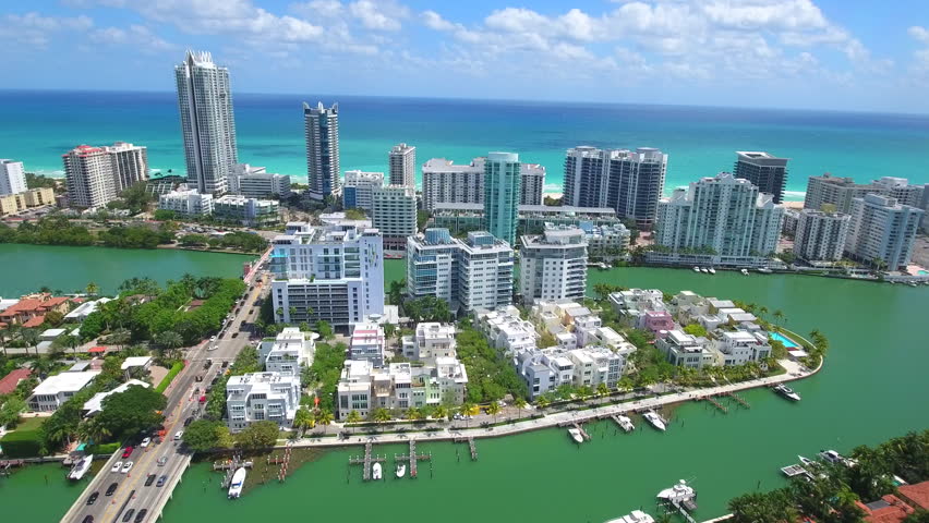 Stock video of midbeach miami beach drone aerial video | 15526246 ...