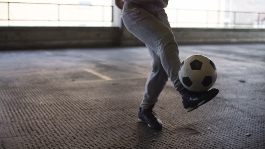 Stock video of 4k handheld shot of soccer freestyle | 15674686 ...