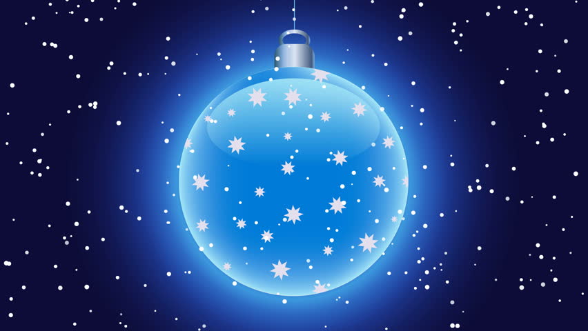 Two Blue Christmas Balls Loop Rotating Stock Footage Video 1392025 ...