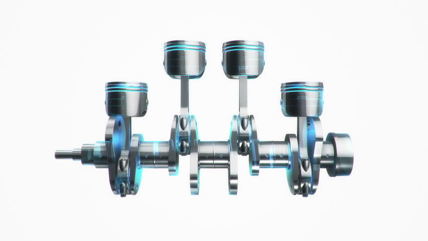 Crankshaft And Pistons (done In 3d) Stock Footage Video 3033754 ...