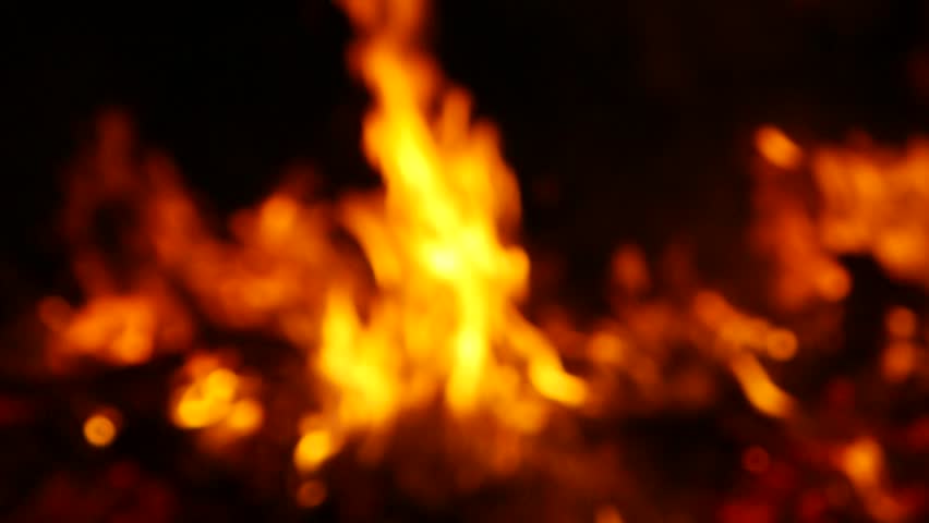 Blurred Red And Orange Flame At Black Background. Texture With Glow ...