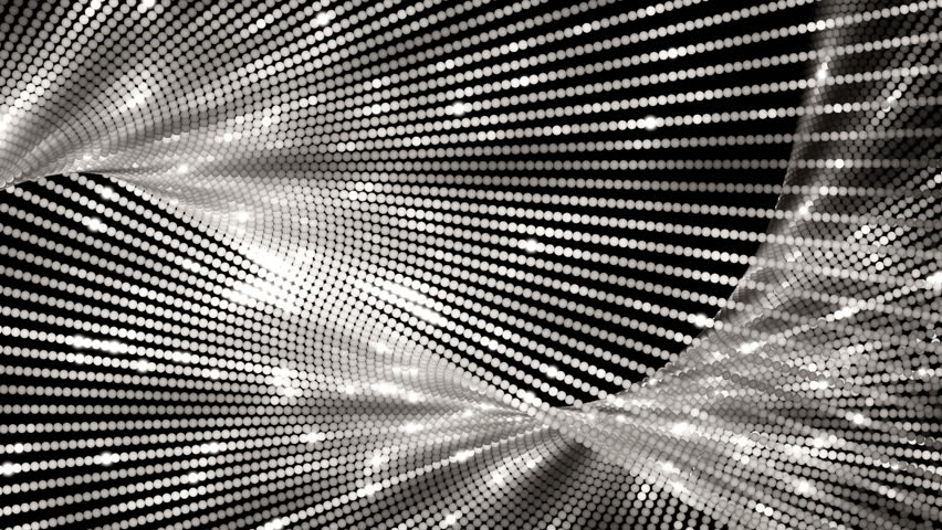 Moving Infinite Square Twisted Tunnel Of Shining Flares. Fly Into ...