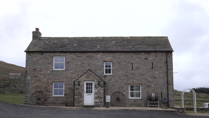ALSTON, ENGLAND - MAR 2016: Old Historic Rock Farm House Scotland ...