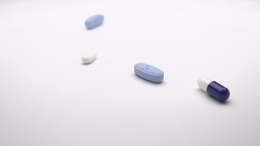 Medication Drugs Falling in Slow Stock Footage Video (100% Royalty-free ...
