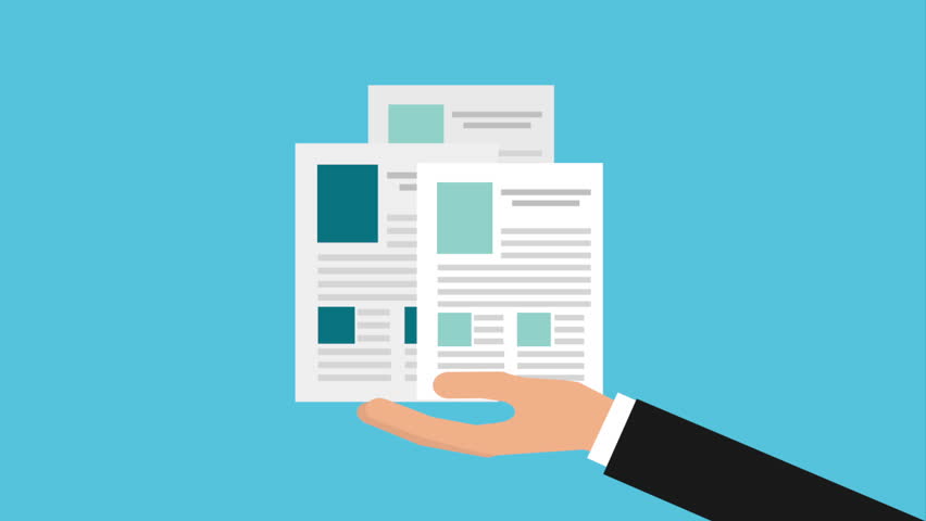 Business Documents, Video Animation Stock Footage Video (100% Royalty ...