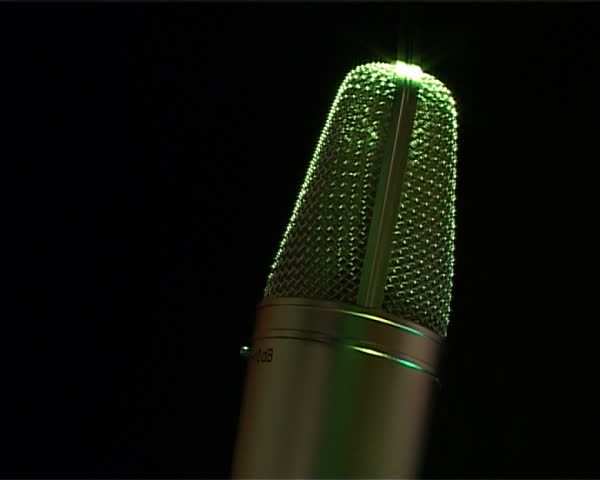 Professional Microphone in Tv Studio. Stock Footage Video (100% Royalty ...