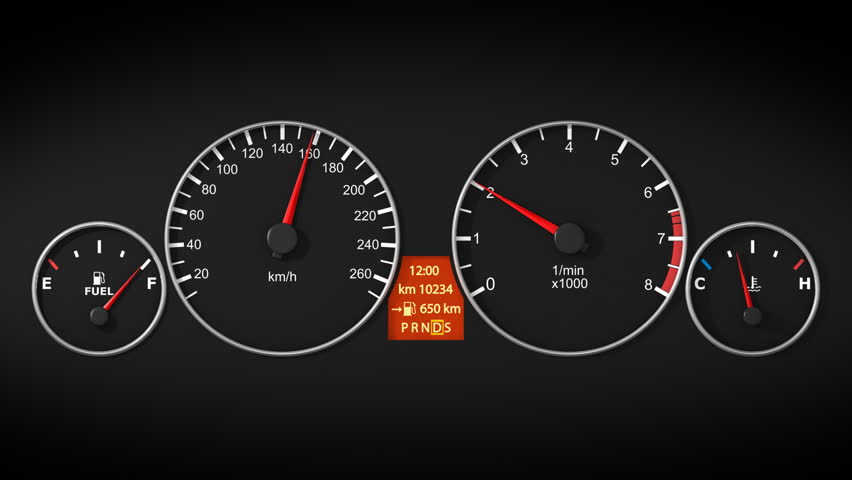 Revving Speedometer And Tachometer Stock Footage Video 2793367 ...