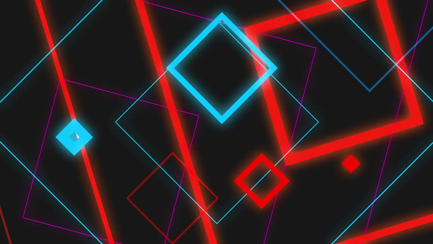 4k Glow Square Abstract Background Stock Footage Video (100% Royalty ...