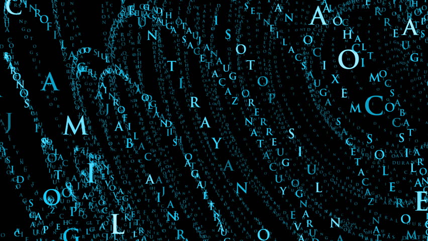 Animated Alphabet Aqua Blue Gradient Stock Footage Video (100% Royalty ...