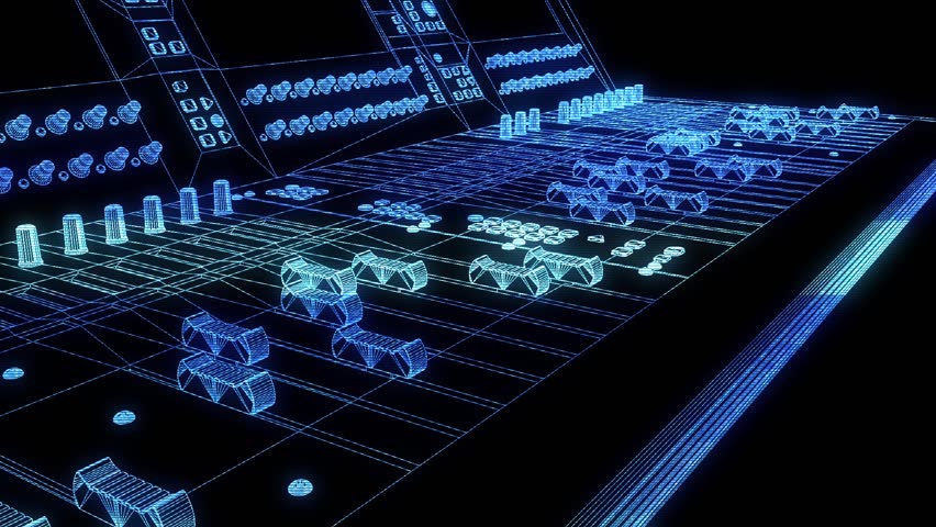 Abstract Animated Script Programming Code On Desktop Computer 6701