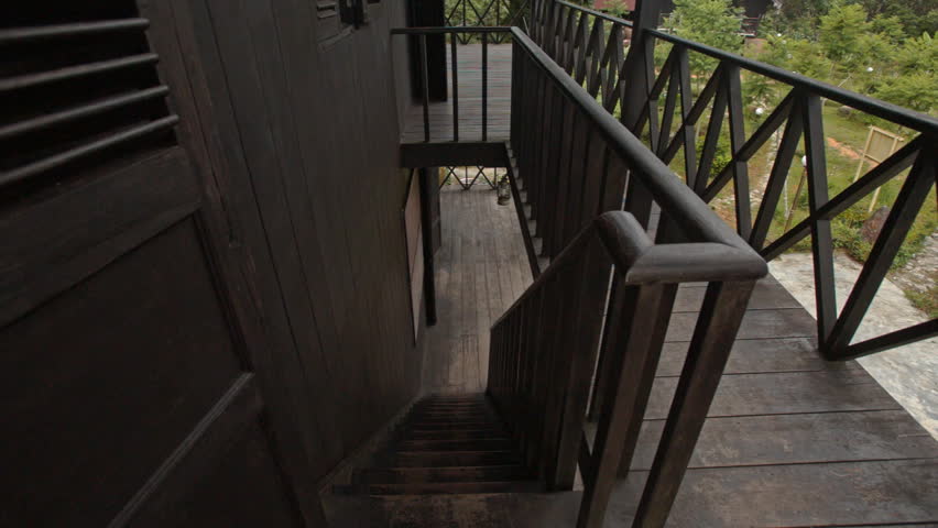 Arkaim Museum Wooden Building Second Floor Piles Grass Steppe Camera ...
