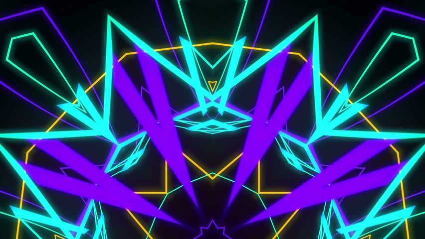 Disco Kaleidoscope Stage Visual Loop Stock Footage Video (100% Royalty ...