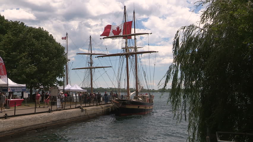 Toronto, Ontario, Canada - May 2015 Tall Ship Sailing By Toronto On ...