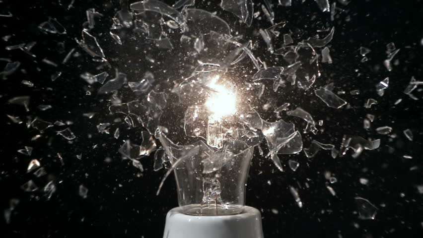 Glass Light Bulb Breaking in Stock Footage Video (100% Royalty-free ...