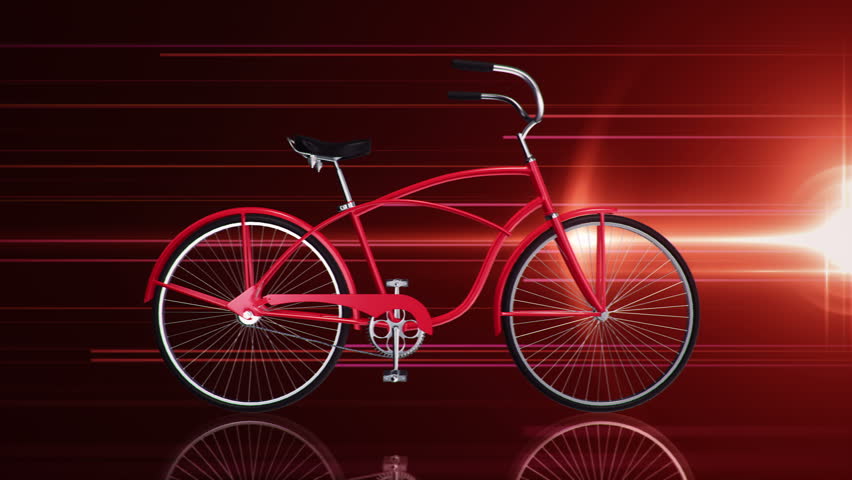 Animation Of Fast Ride On Urban Bicycle. Animation Of Seamless Loop ...