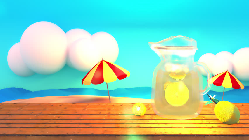 Stockvideoklipp på 3d Summertime Theme Cartoon Animation. (helt ...