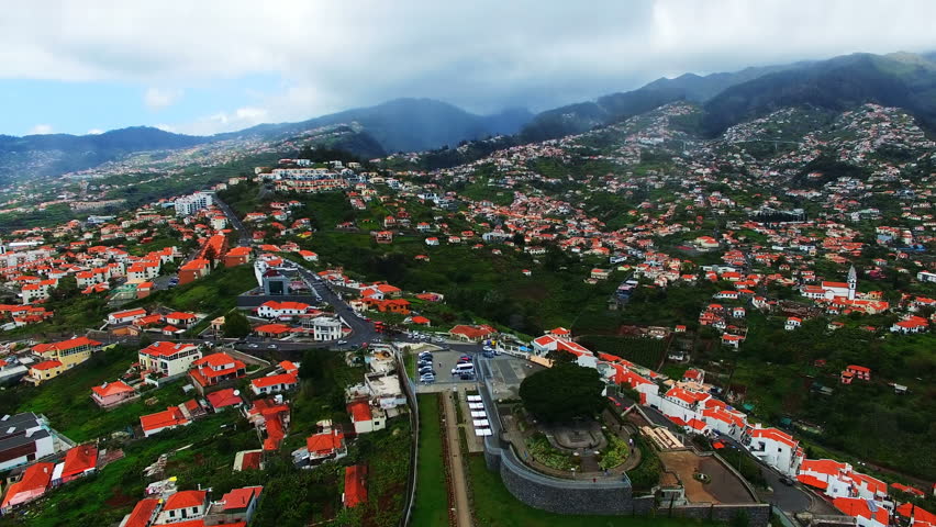 Stock Video Clip of Portugal Madeira Funchal 4k travel aerial video ...