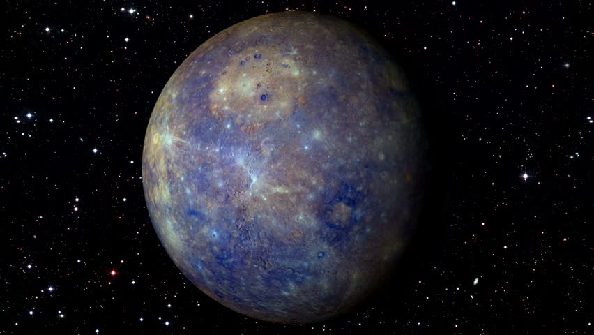 Mercury Rotating, The Mercury Spinning, Full Rotation, Seamless Loop ...