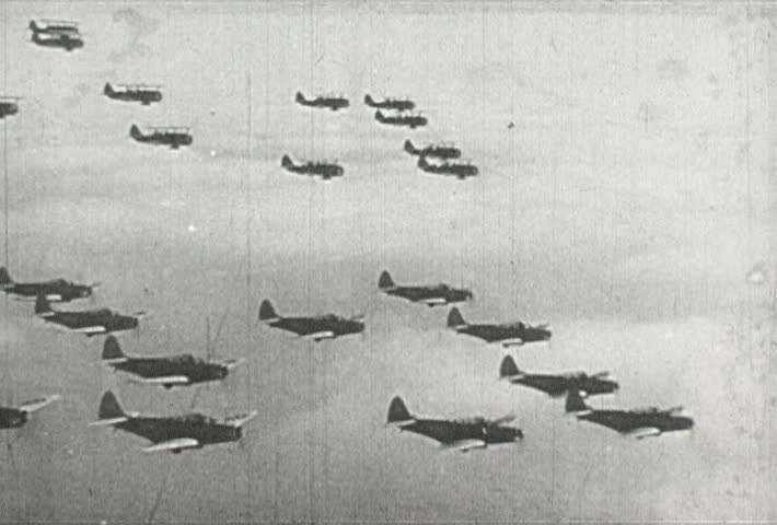 EUROPE - CIRCA 1942-1944: World War II, German Planes Flying In Battle ...