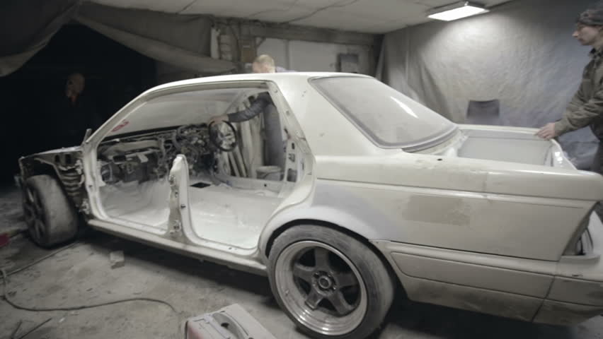 Disassembled Car Roll Out of Stock Footage Video (100% Royalty-free ...