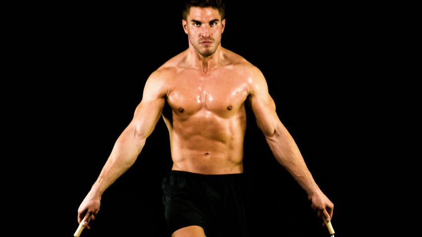 Athletic Man Working Out. Stock Footage Video (100% Royalty-free ...