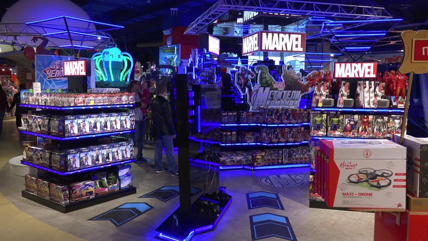 Stock Video Clip of Moscow, Russia - May 2016: Marvel Studios ...