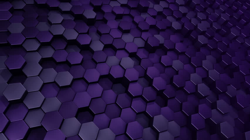 Abstract Background With Animation Of Wave Mosaic Of Hexagons ...