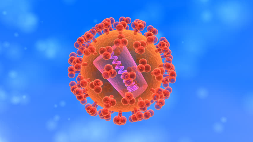 Animation Of A Spinning HIV Virus. Stock Footage Video 17789302 ...