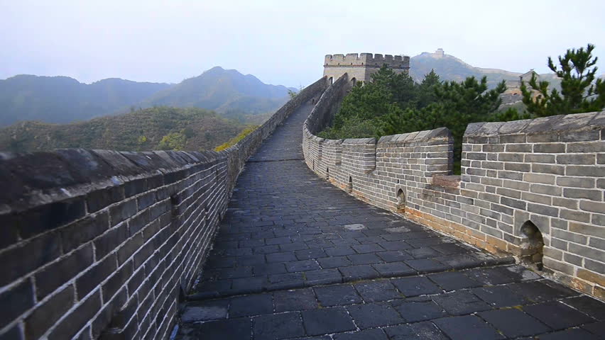 A View Of The Path On The Great Wall Of China In Beijing China Stock ...