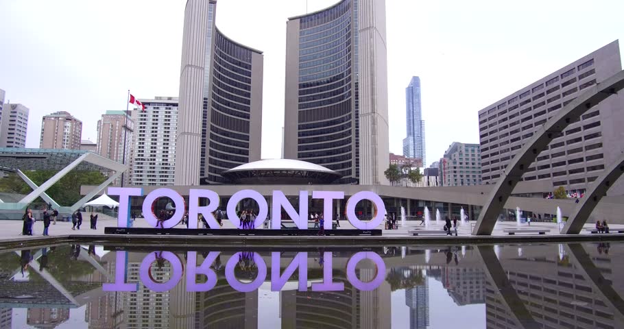 Toronto, Ontario, Canada October 2016 Iconic Toronto Sign At City Hall ...