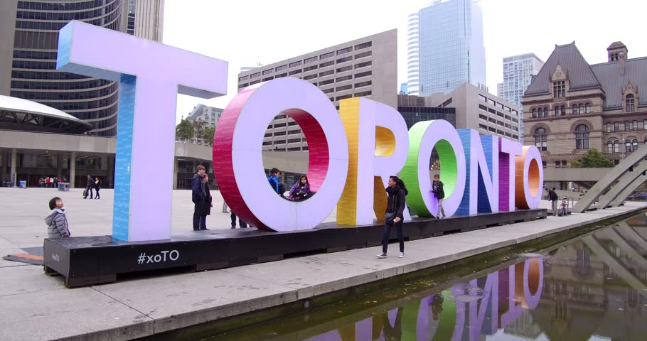 Toronto, Ontario, Canada October 2016 Iconic Toronto Sign At City Hall ...