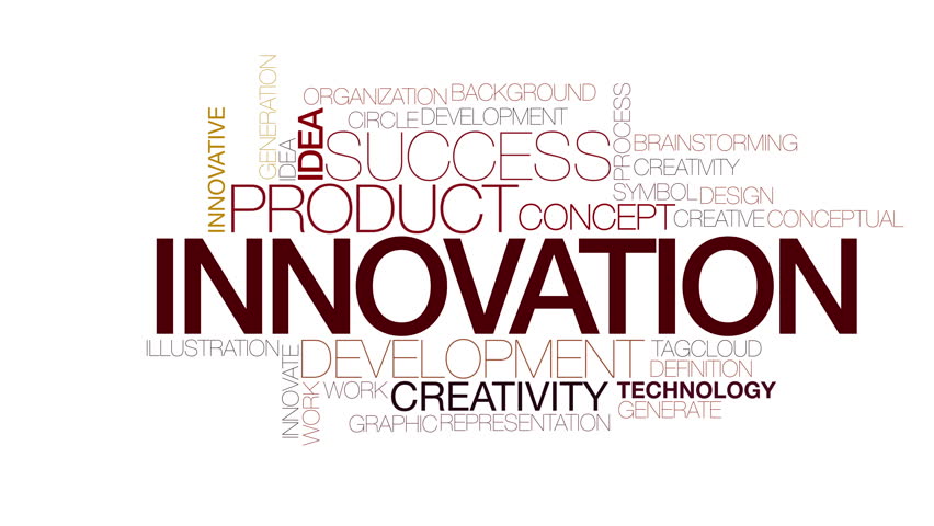 Innovation Animated Word Cloud. Kinetic Stock Footage Video (100% ...