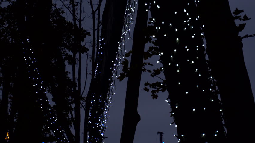 Night Scene with Night Lights Stock Footage Video (100% Royalty-free ...