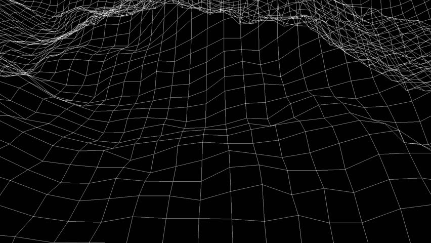 Wireframe Waves in Motion. Stock Footage Video (100% Royalty-free ...
