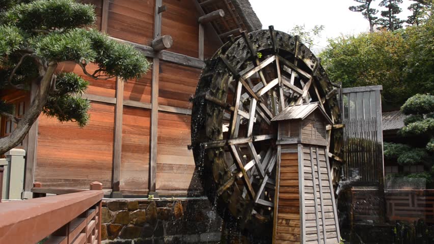 Wooden Water Wheel Mill in Stock Footage Video (100% Royalty-free ...