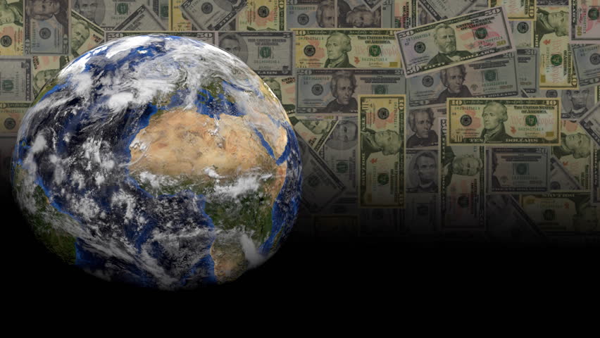 Rotating Earth with Scrolling American Stock Footage Video (100% ...