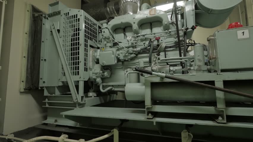 Emergency Diesel Generator Of Ship. Stock Footage Video 21555499 ...
