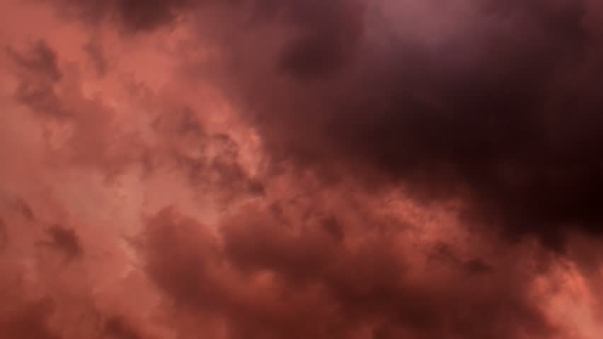 Timelapse of Dark Red Storm Stock Footage Video (100% Royalty-free ...