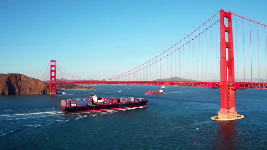 Ship under Golden Gate Bridge in San Francisco, California image - Free ...