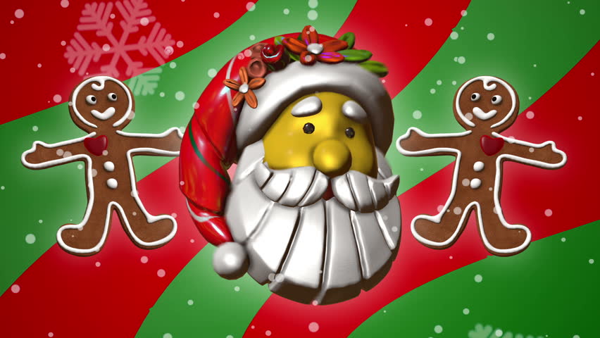Christmas Animation Video. Christmas Ornaments Gingerbread Man ...
