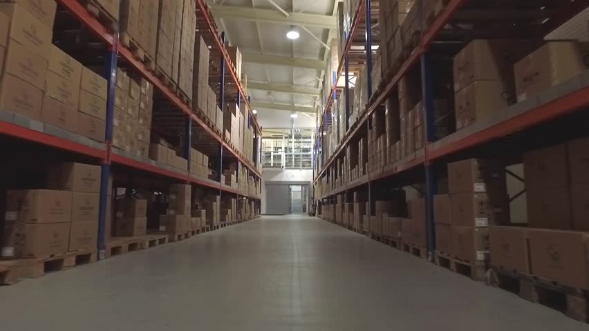 Wet Railway Station Platform With Train Carriages Standing In ...