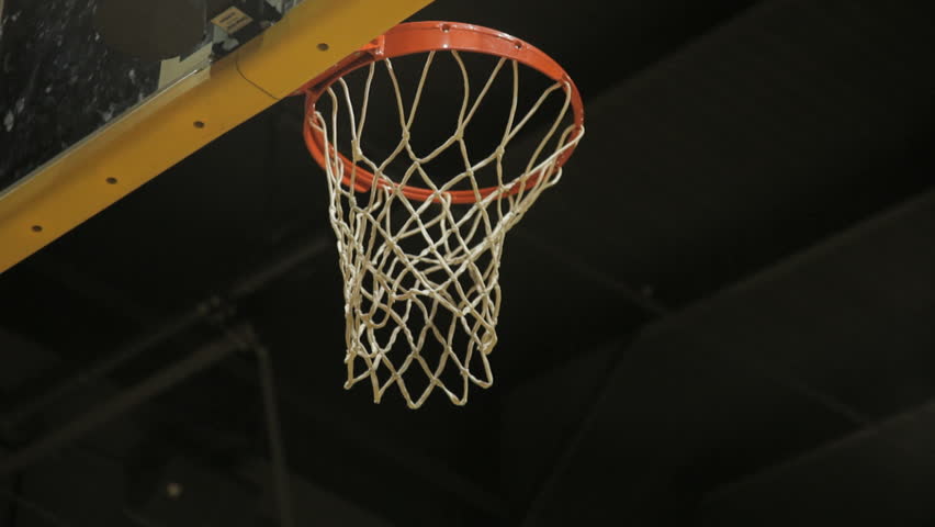 Basketball Falls Into Hoop, Slow Motion Stock Footage Video 4558370 ...